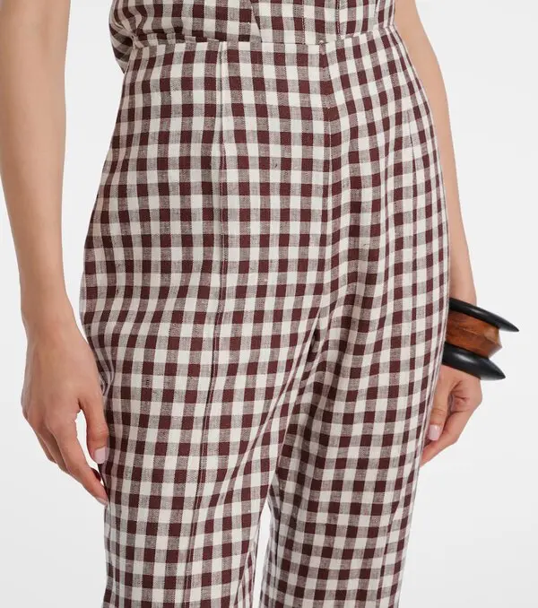 Posse Sadie Gingham Linen Capri Pants