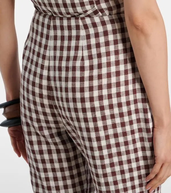 Posse Sadie Gingham Linen Capri Pants