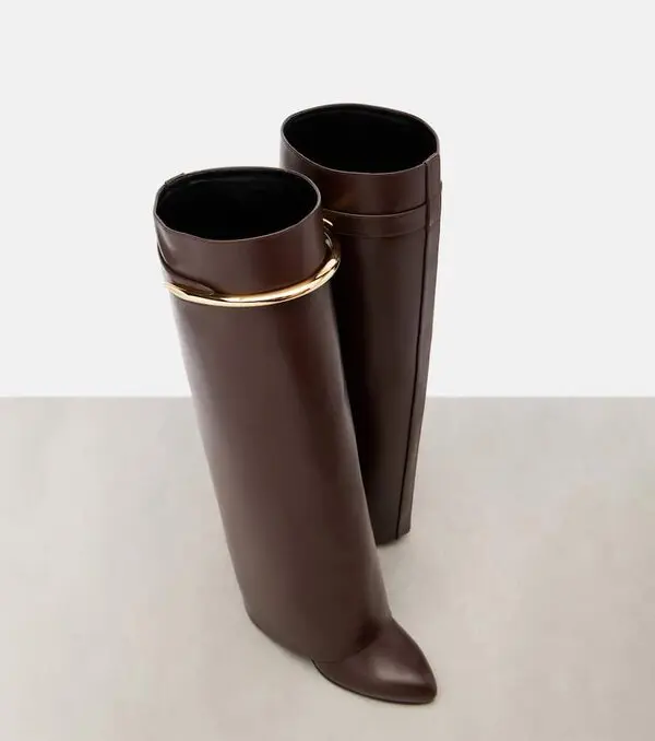 Givenchy Shark 95 Leather Knee-high Boots