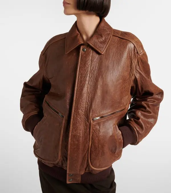 Saint Laurent Padded Leather Blouson Jacket