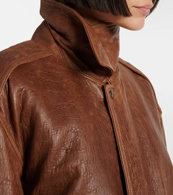 Saint Laurent Padded Leather Blouson Jacket