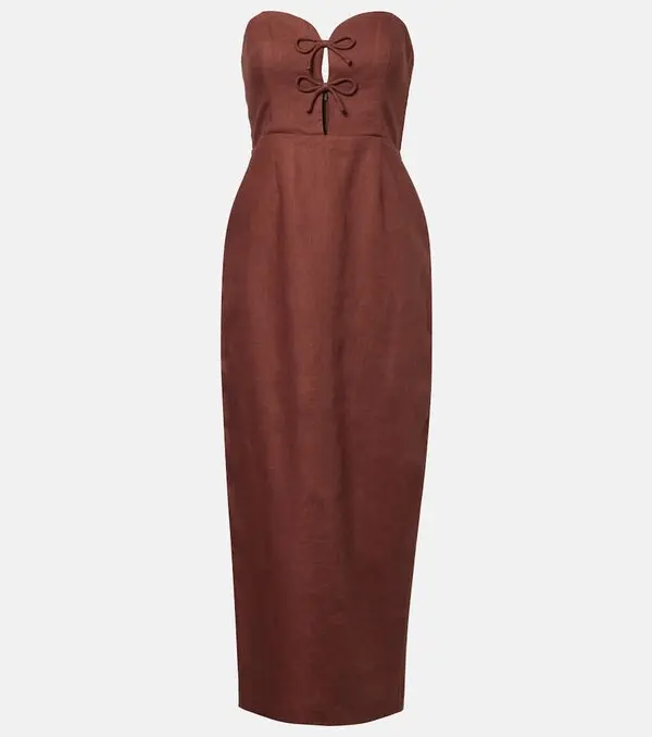 Posse Sabine Linen Midi Dress