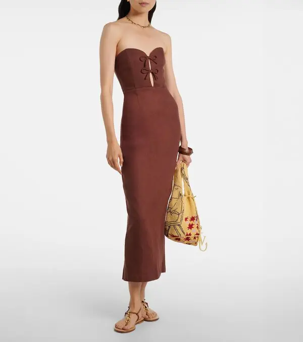 Posse Sabine Linen Midi Dress