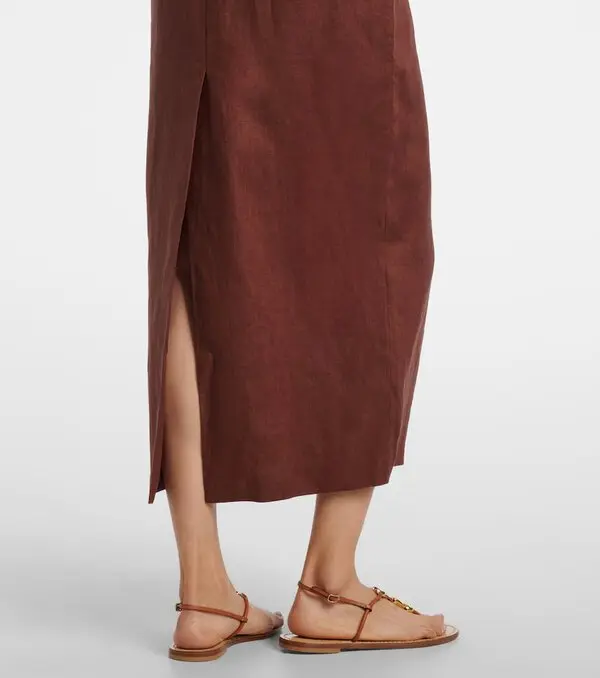 Posse Sabine Linen Midi Dress
