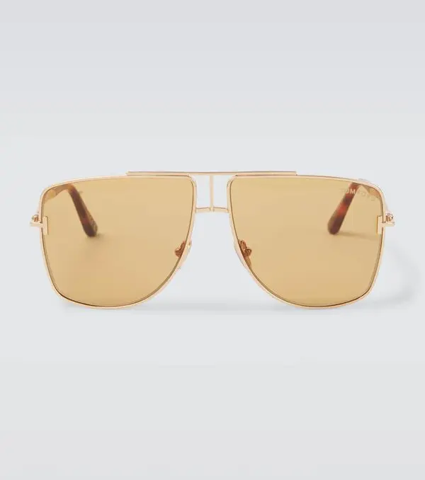 TOM FORD Eliott Aviator Sunglasses - Gold
