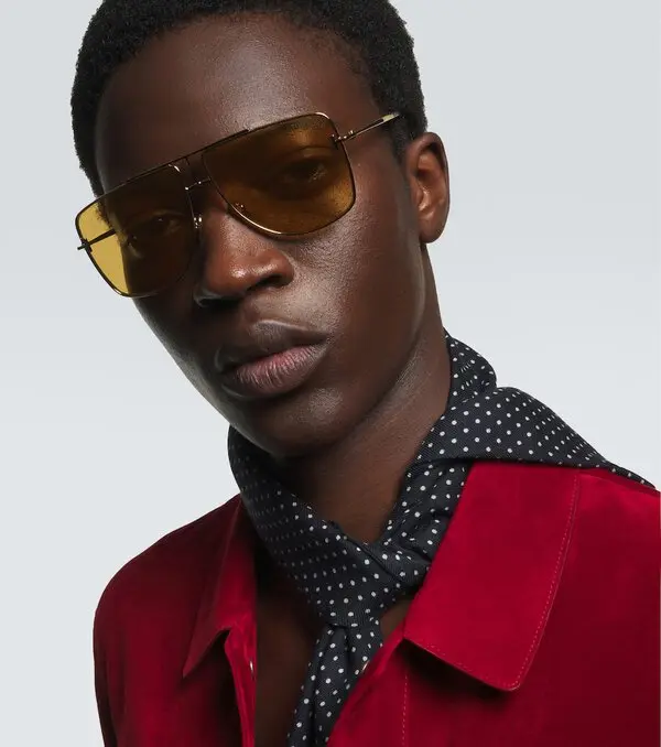 TOM FORD Eliott Aviator Sunglasses - Gold