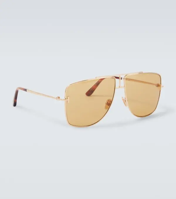 TOM FORD Eliott Aviator Sunglasses - Gold
