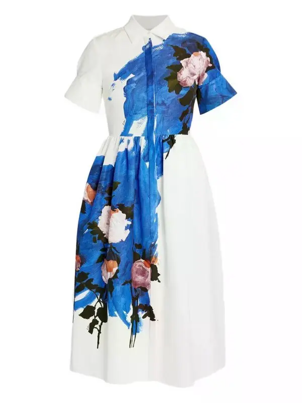 Erdem Floral-print Shirtdress - White