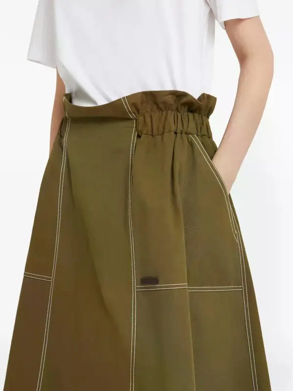 Marni Midi Skirt With Contrast Stitching