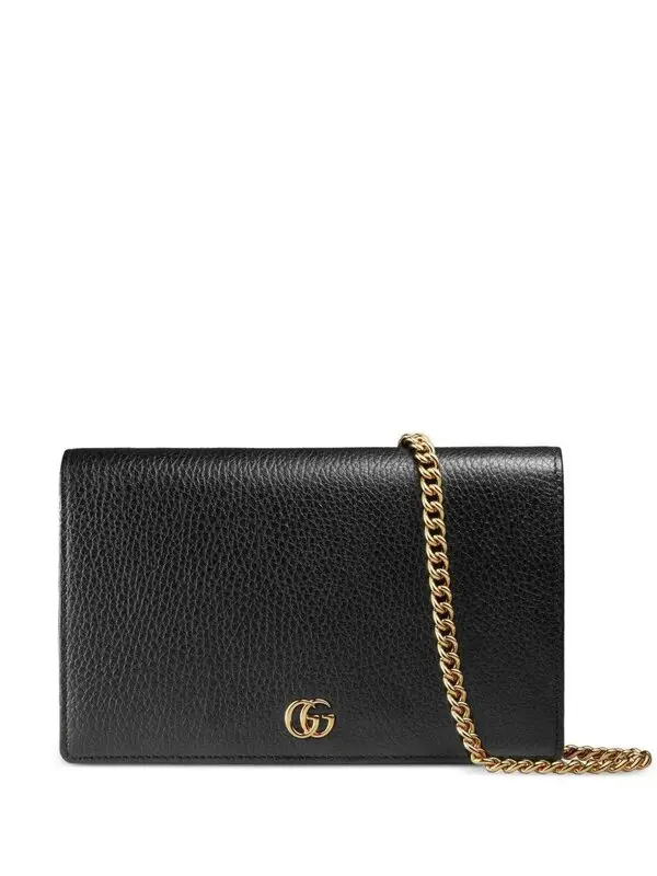 Gucci Logo-plaque Chain Wallet - Black