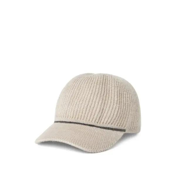 Brunello Cucinelli Ribbed Knit Hat - Beige