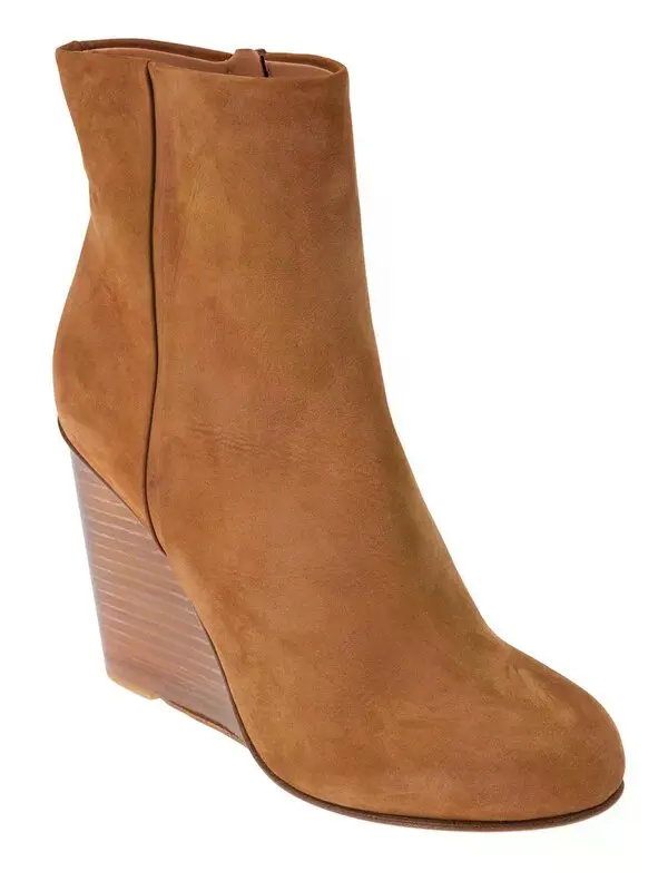 MAISON MARGIELA Suede Wedge Ankle Boots