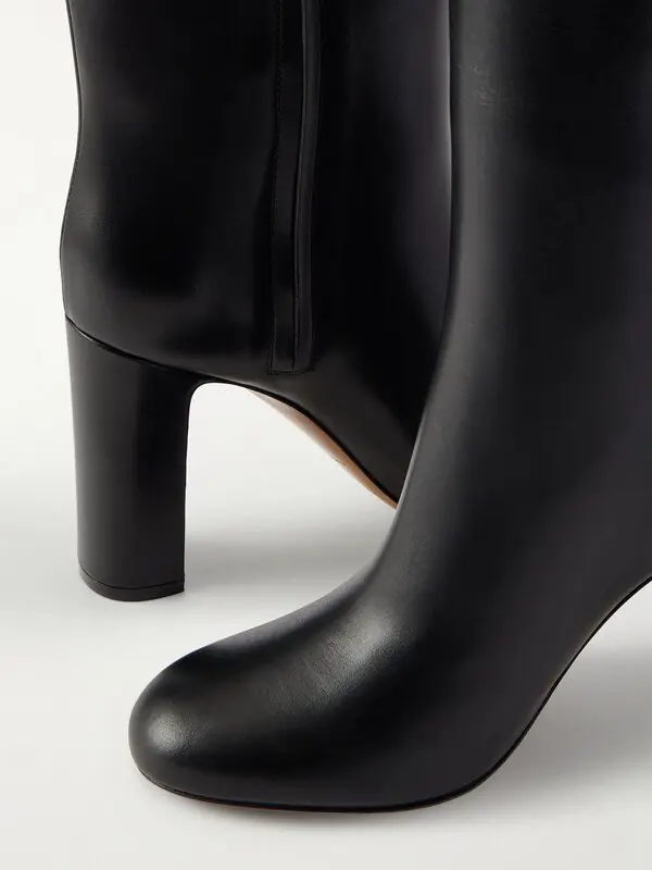 FERRAGAMO Enni Embellished Leather Knee Boots