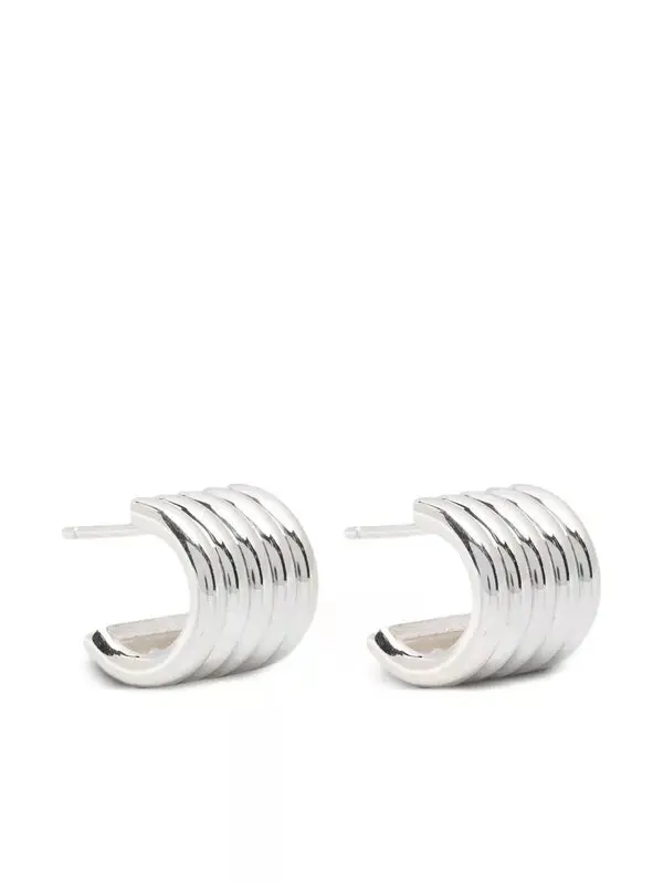 DEHANCHE Small Hollyhock Earrings - Silver