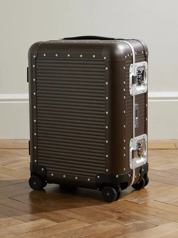 FPM MILANO Bank Spinner 55cm Aluminum Suitcase - Brown