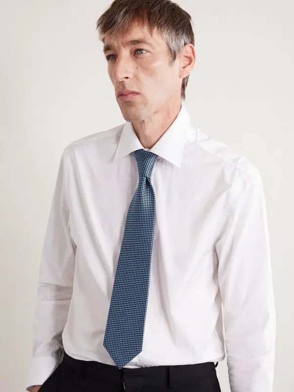 TOM FORD 8cm Checked Silk Tie - Multi