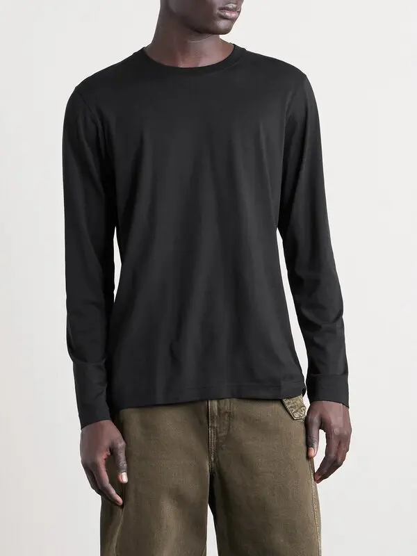 CDLP Lyocell And Pima Cotton-blend Jersey T-shirt - Black