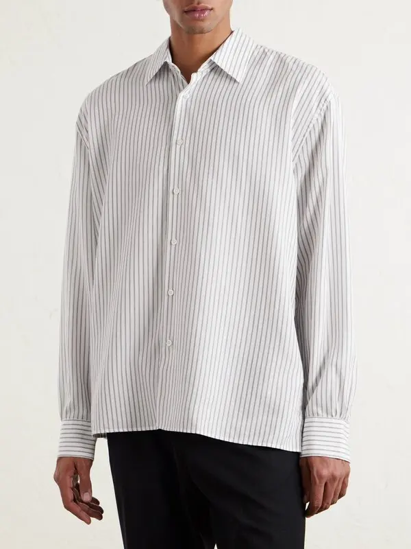 Officine Générale Gad Striped Lyocell-blend Shirt