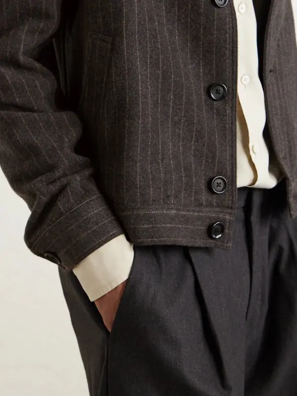 Oliver Spencer Buffalo Striped Wool-blend Jacket