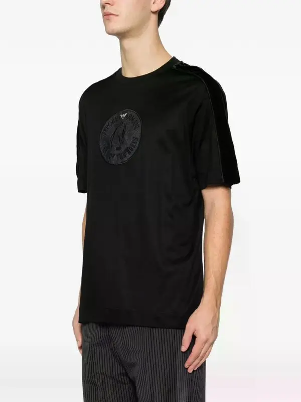 Emporio Armani Velvet-panel T-shirt
