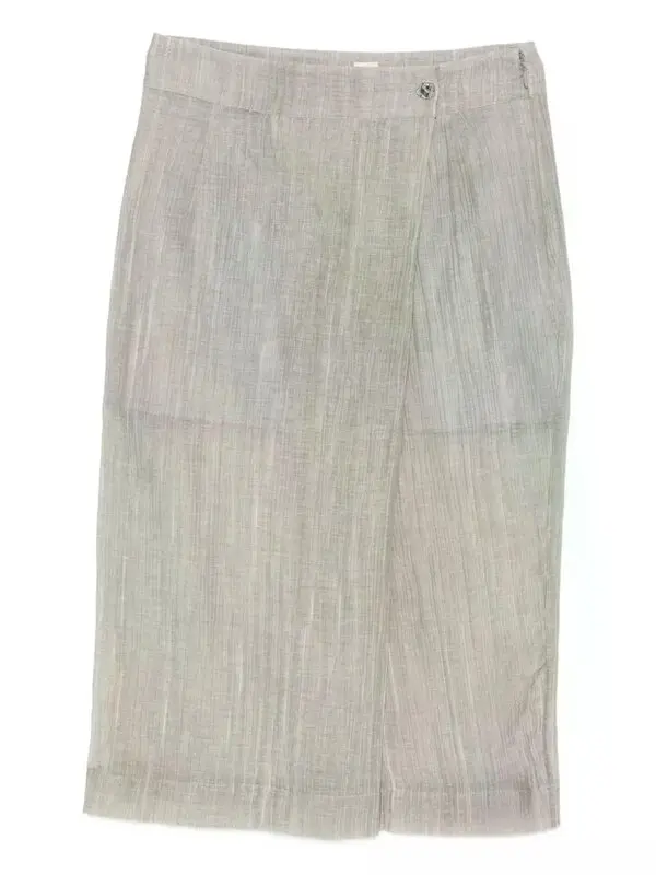THE GARMENT Delfi Button Wrap Midi Skirt