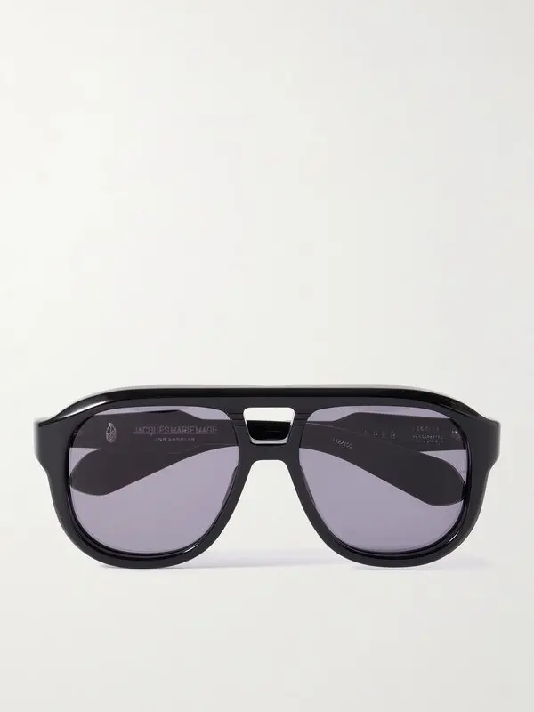 JACQUES MARIE MAGE Jasper Aviator-style Sunglasses - Black