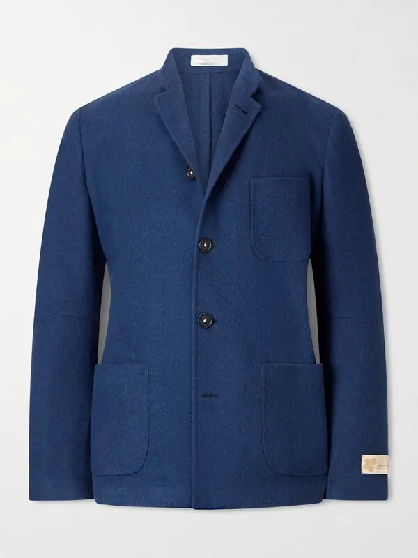 Massimo Alba Bali Virgin Wool, Silk And Cashmere-blend Blazer - Blue