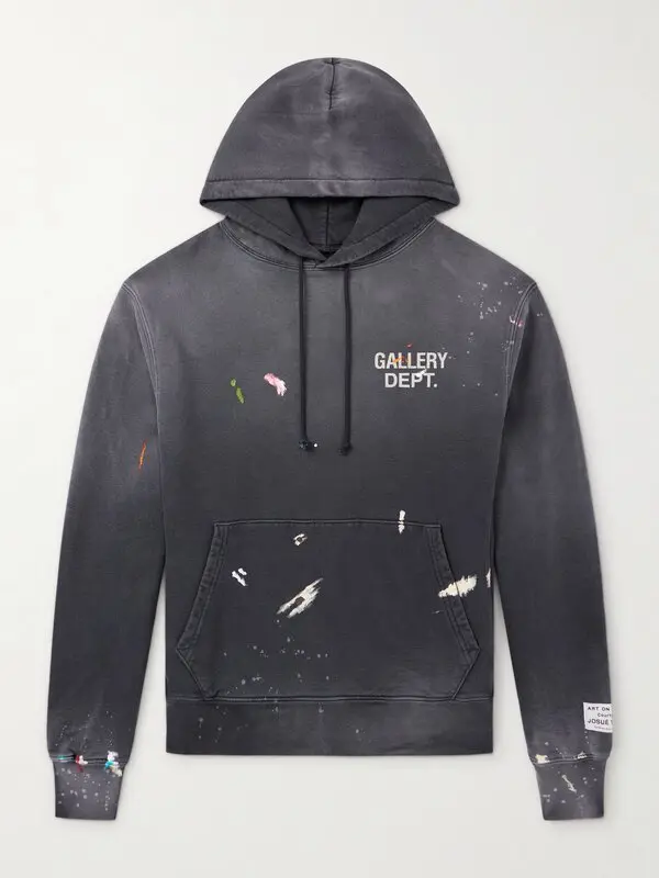 GALLERY DEPT. Logo-print Paint-splattered Hoodie