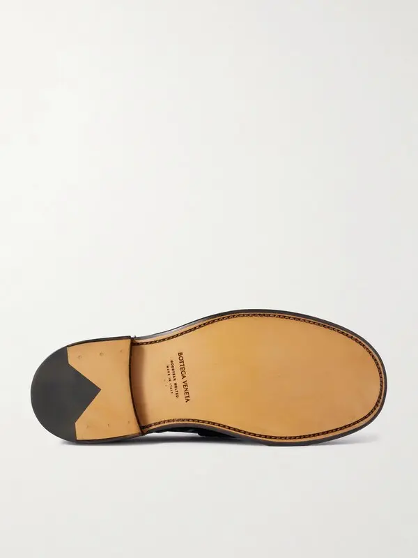Bottega Veneta James Woven Leather Penny Loafers