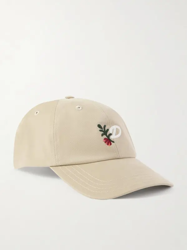 DRAKE'S Embroidered Cotton-twill Baseball Cap - Neutrals