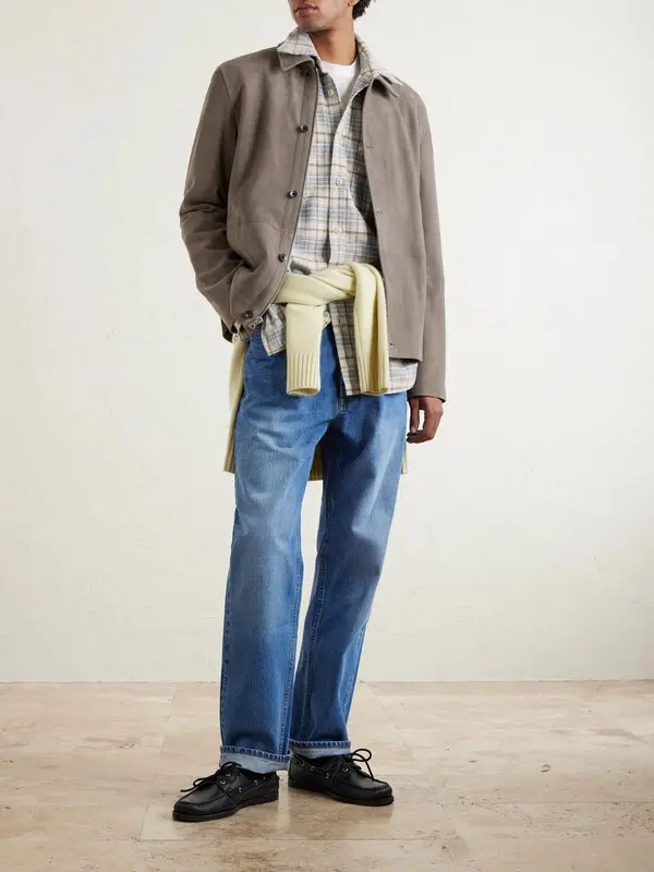 DRAKE'S Checked Brushed Cotton-flannel Shirt