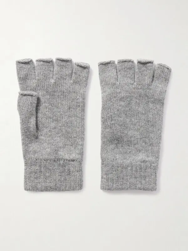 Johnstons Of Elgin Cashmere Fingerless Gloves - Gray