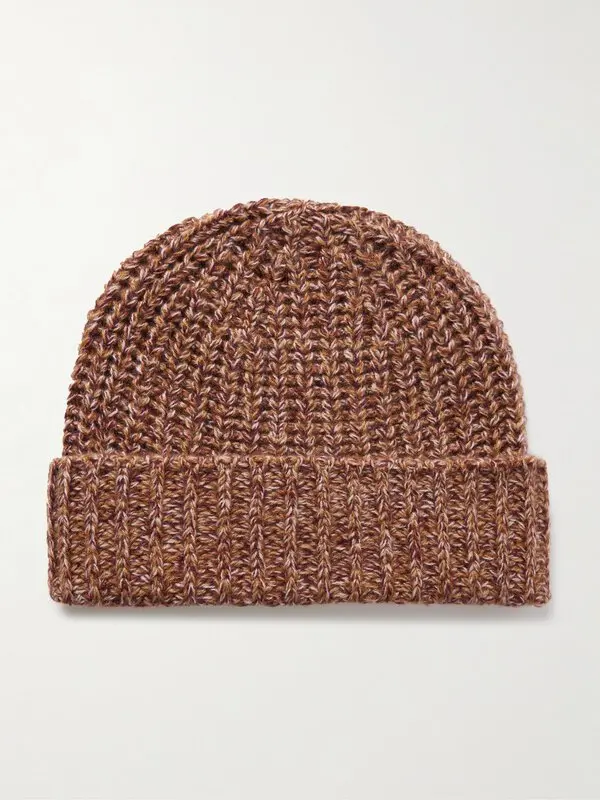 Johnstons Of Elgin Ribbed Cashmere Beanie - Brown
