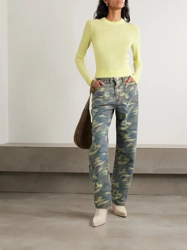 RE/DONE Cashmere Frayed Hem Sweater