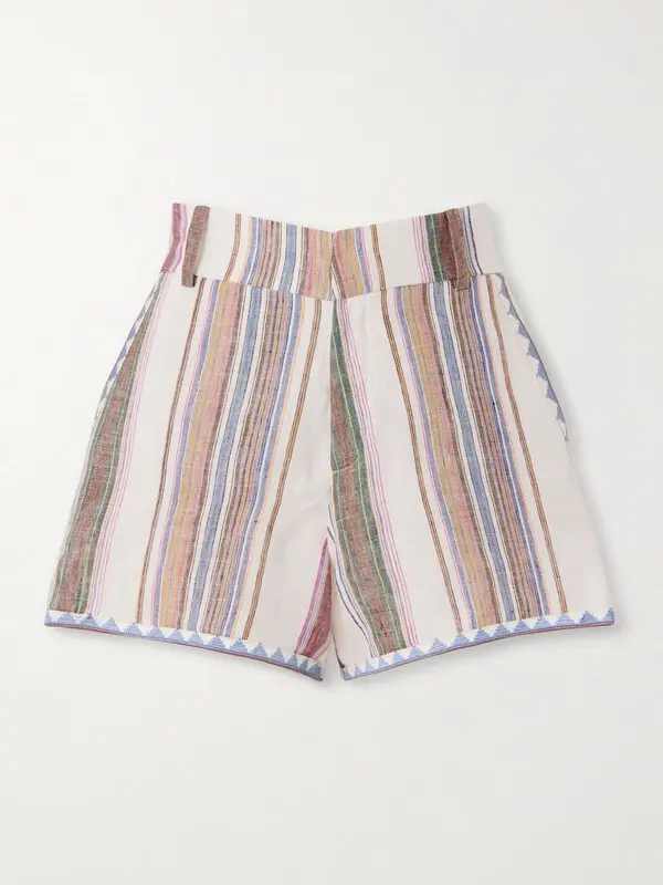 EMPORIO SIRENUSE Striped Linen Shorts - Multi