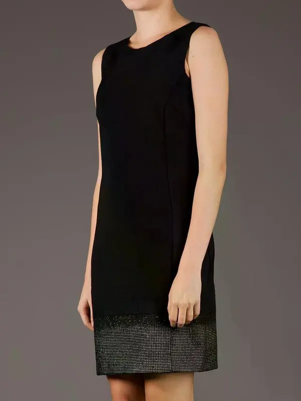 Twisty Parallel Universe Textured Hem Shift Dress