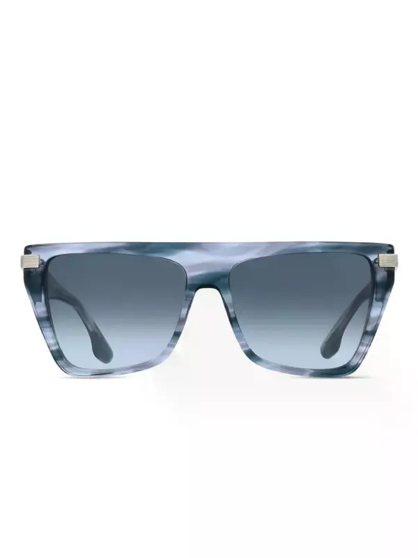 Victoria Beckham Horn-effect Square Sunglasses - Grey