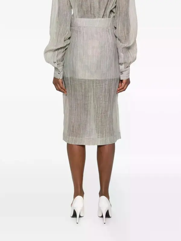 THE GARMENT Delfi Button Wrap Midi Skirt