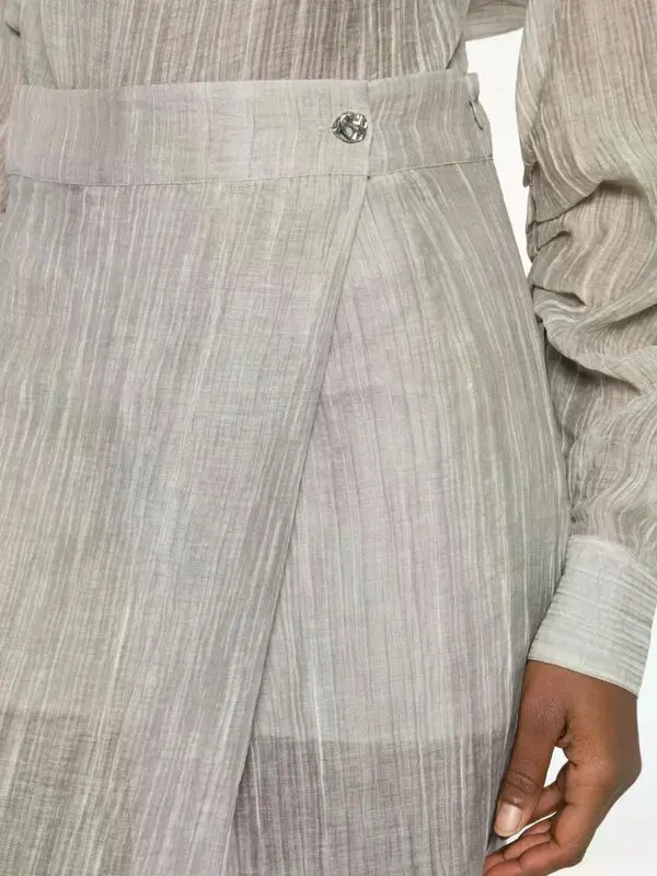 THE GARMENT Delfi Button Wrap Midi Skirt