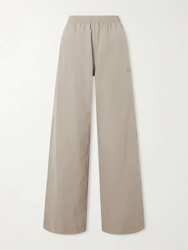 Balenciaga Embroidered Shell Track Pants - Neutrals