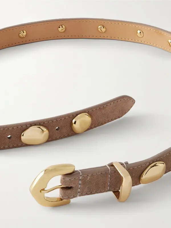 AMANU The Vaal Studded Suede Belt