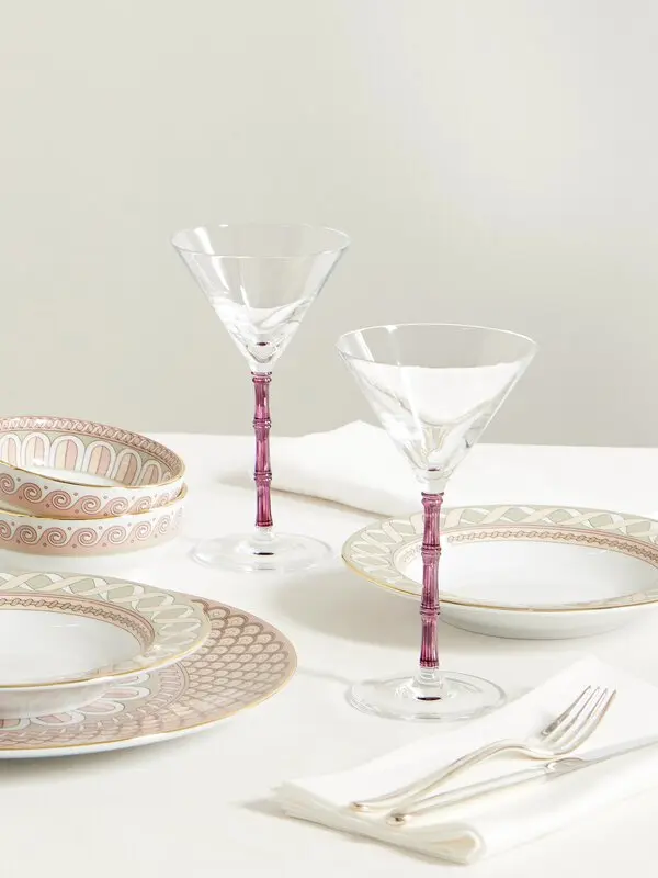 La DoubleJ Set Of Two Martini Glasses - Pink