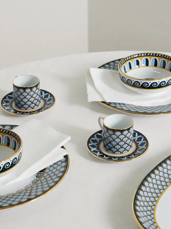 La DoubleJ Impero Espresso Cups And Saucers Set - Blue