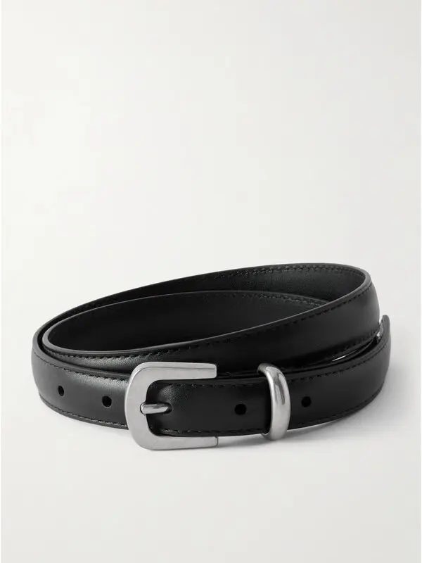 THE ROW Leather Belt - Black