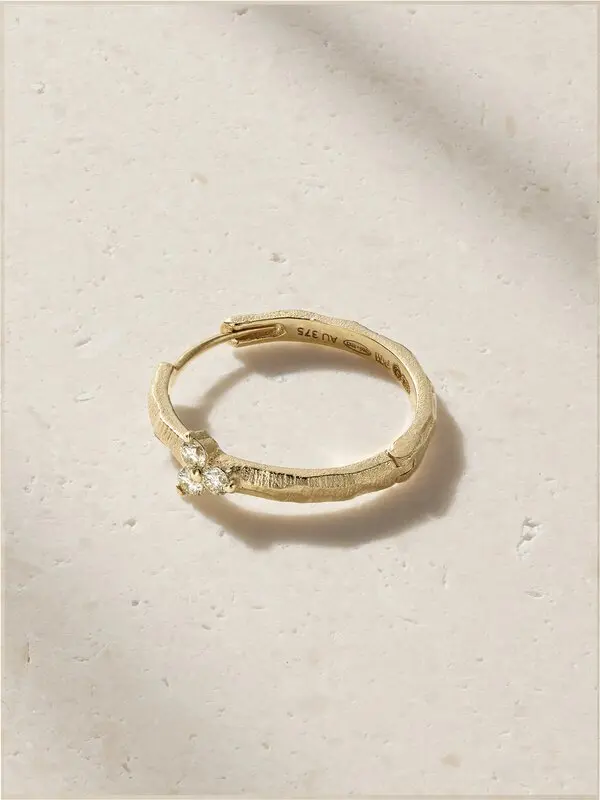 Pascale Monvoisin Gaby N°2 9-karat Diamond Hoop Earring - Gold