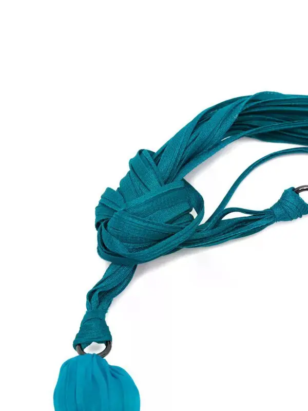 Issey Miyake Shibori Tasseled Necklace - Blue