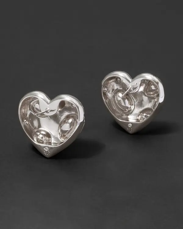Alexis Bittar Starburst Crystal Puffy Heart Stud Earrings