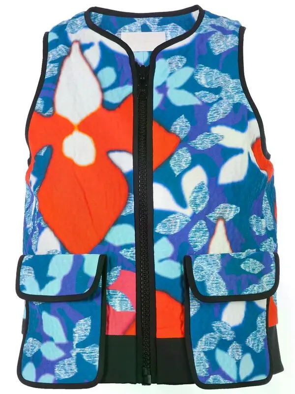 PETER PILOTTO Printed Gilet - Red