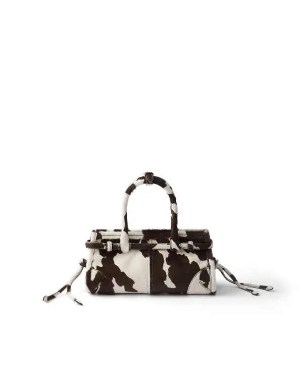 Prada Bonnie Mini Printed Leather Handbag - White