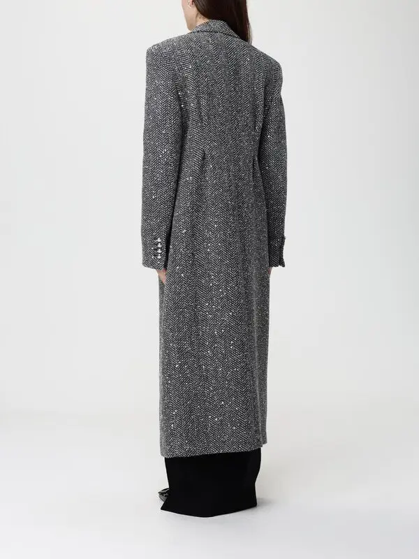 Alessandra Rich Tailored Long Coat - Grey
